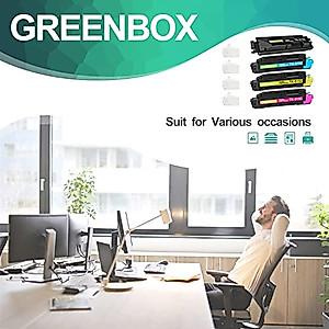 GREENBOX Compatible Toner Cartridge Replacement for Kyocera TK-5152 TK5152 for Mita ECOSYS M6535cidn M6035cidn P6035cdn TK-5152K TK-5152C TK-5152M TK-5152Y Printer (4 Pack), Black