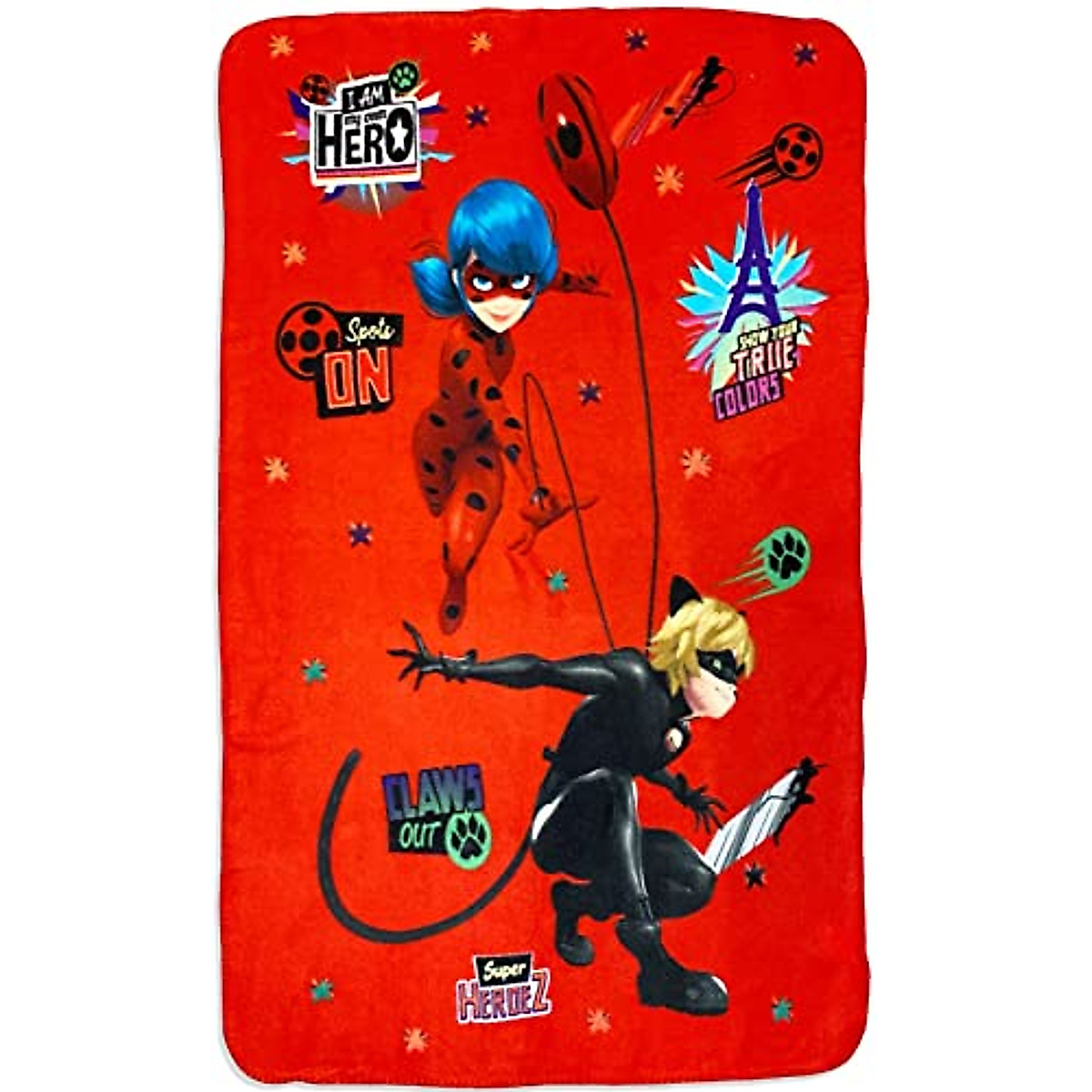 Zag Heroes Miraculous Fleece Throw Blanket (Red)