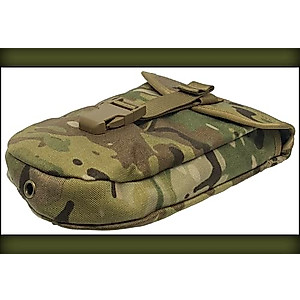 USGI Industries Military Style Shovel | Tri-Fold Entrenching Tool with Serrated Edge | Lightweight, Foldable, Compact, Multi-Use Perfect for Camping, Survival, Trenching (OCP Cover)