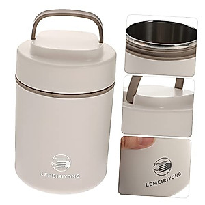LIFKOME Sulated Soup Cup Handle Soup Mugs Lids Stainless Mug for Soup Microwave Soup Mug Lid Cereal to Go Bowl