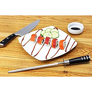 Professional Honing Steel (10” or 12”), Magnetized for Safety, No Rust, No Cheap Plastic! Noble’s Knife Sharpener Has an Oval Handle for a Firm Grip and is Built For Daily Use, Perfect for Chefs!