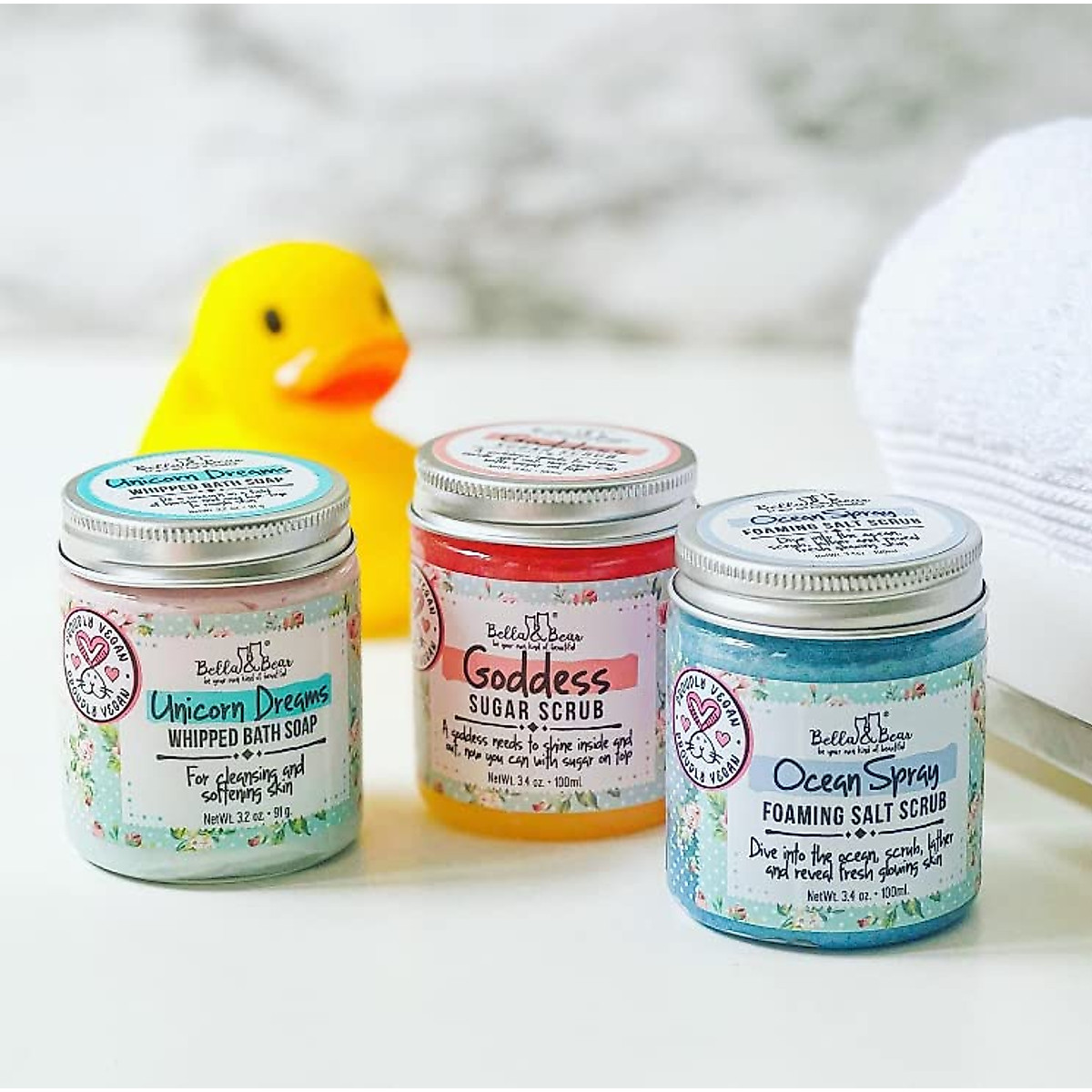 Bella & Bear Ocean Spray Body Scrub - Travel Size - Vegan 3.4oz (3.4 oz) (3.4 oz)