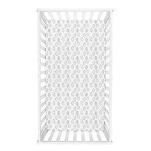 Trend Lab Jersey Fitted Crib Sheet, Clouds