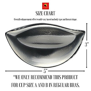 Silicone Bra Inserts - Push Up Bra Enhancers Pads - Chicken Cutlets - Gel Enhancements for Size A and B Bras Transparent