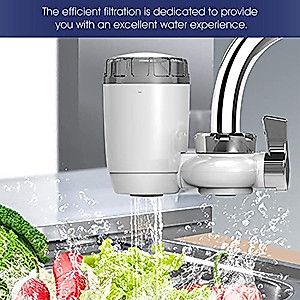 WBM Home Faucet Filter, Effective Purification System, Reduces Lead & Bad Taste, BPA Free Water Purifier, Replacement Pack of 4