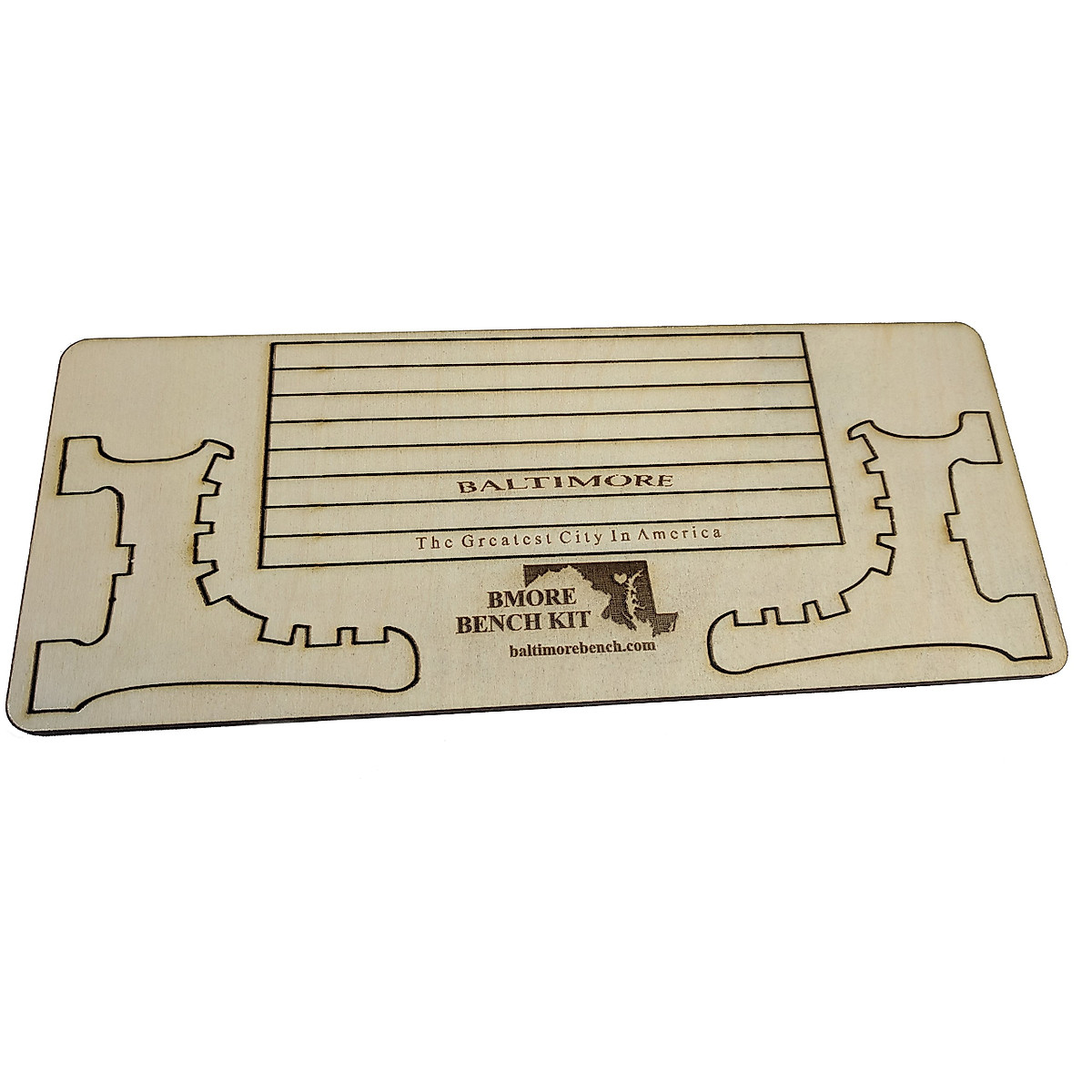 Baltimore Bench Kit Miniature Replica Wood Craft Desk Display