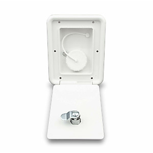 Thetford RV Camper Gravity Water Inlet Fill Hatch for 1 1/4 inch or 1 3/8 inch Connections Polar White PN 94249