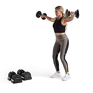 55 lb Select-a-Weight Dumbbell Pair, Black