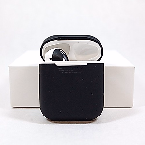 APSkins Silicone Case and Stylish Skins Compatible with Apple AirPod Accessories (Orange Case & Skin)