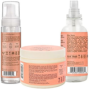SheaMoisture Curly Hair Products, Coconut & Hibiscus Bundle Includes Frizz Free Curl Mousse 7.5 Fl Oz, Curl Enhancing Smoothie 12 Oz, Hold & Shine Moisture Mist 8 Fl Oz, Hair Styling Products