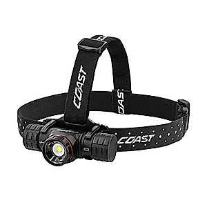 Coast® XPH34R 2075 Lumen USB-C Rechargeable-Dual Power LED Headlamp withPURE Beam® Twist Focus™ and Magnetic Base