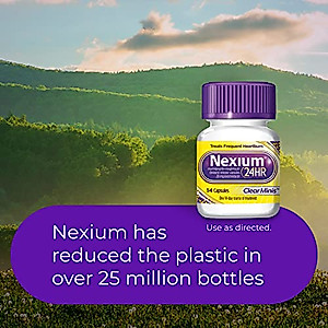 Nexium 24HR Acid Reducer Heartburn Relief Capsules for All-Day and All-Night Protection from Frequent Heartburn, Heartburn Medicine with Esomeprazole Magnesium - 14 Count