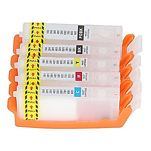 Sanpyl Empty refillable Printer Ink Cartridge with Permanent chip, for PIXMA TS702 TR7520 TR8520 TR8620 TS6120 TS6220 TS6320 TS8120 TS8220 TS8320 TS9120 TS9520 TS9521C Printer