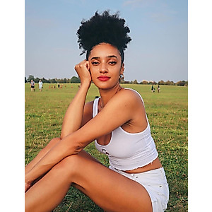 Cuihur Women's Summer High Waisted Denim Shorts Folded Hem Casual Short Jeans White M