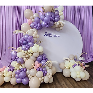 PatiCool Beige Balloons - 12 inch 100pcs Latex - Cream Balloons with 2 Ribbons, Neutral Ivory Balloons, White Sand balloons for Birthday Party, Boho Wedding, Bridal Shower, Baby Shower Decorations