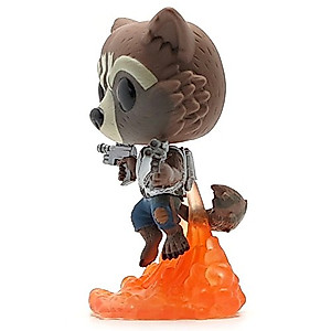 POP Marvel: Guardians of The Galaxy Vol. 2 - Flying Rocket Raccoon Funko Pop! Vinyl Figure (Bundled with Compatible Pop Box Protector Case), Multicolored
