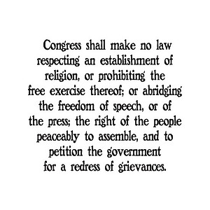 CafePress First Amendment Mug Ceramic Coffee Mug, Tea Cup 11 oz