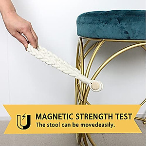 VENLOIS Strong Magnetic Curtain Tiebacks White 2pcs Heavy Duty Curtain Rope Tieback Curtain Holdbacks Holders for Home Bedroom Office Decorative Curtain