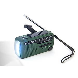 Best NOAA Portable Solar/Hand Crank AM/FM, Shortwave & NOAA Weather Emergency Radio with USB Cell Phone Charger & LED Flashlight (Green)