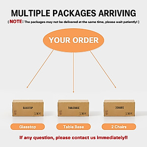 Tempered Glass Dining Table Chair Set with 2 Leather Upholstered Chairs 48" Round Kitchen Table w/ Glasstop & 2 Table Side Chairs for Dining Room Home Kitchen, Transparency&Purplish Blue-2P