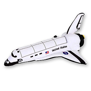ArtCreativity Stuffed Space Shuttle - 14" Soft Cuddly Astronaut Toy for Kids, Easter Basket Stuffer, Birthday Gift