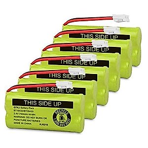 QTKJ BT18433 BT28433 BT184342 BT284342 BT-1011 Cordless Phone Battery for Vtech CS6209 CS6219 CS6229 DS6301 DS6101 BT-1018 BT-1022 AT&T CL80109 BT-6010 BT-8000 BT-8300 Uniden DCX400 Handset (6-Pack)