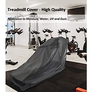 Non-Folding Treadmill Cover, dustproof and Waterproof Cover, Oxford Cloth Waterproof Sunscreen Cover (Black)