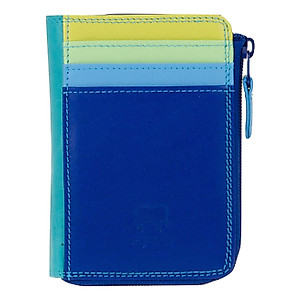 mywalit Small Zip Purse - Leather, Multi-Color, 3 Card, Id Window, Coin Pocket