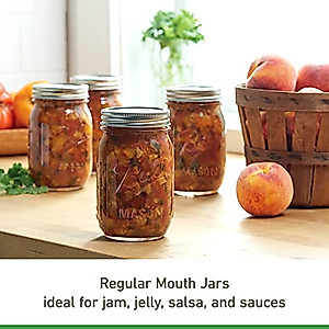 Ball Regular Mouth Pint (16 oz.) Mason Jars with Lids and Bands, for Canning or Drinkware, 8 Count