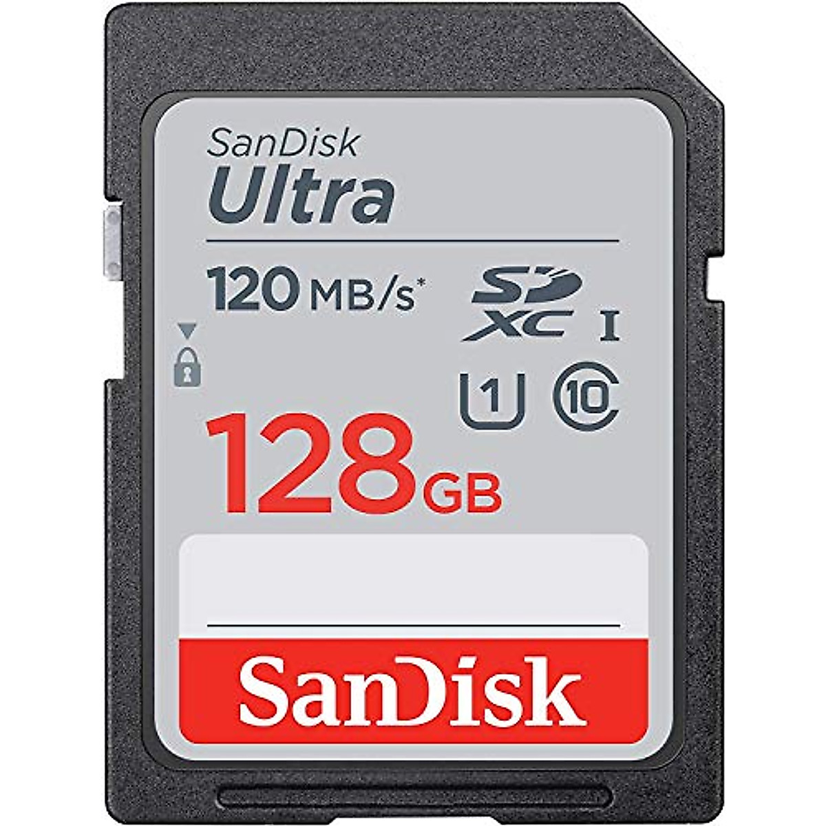 SanDisk SDXC Ultra 128GB Memory Card for Camera Panasonic Lumix Works with G7, GX85, GX80, GX7 Mark II, DC-G100, DC-G110 (SDSDUN4-128G-GN6IN) Bundle with (1) Everything But Stromboli SD Card Reader