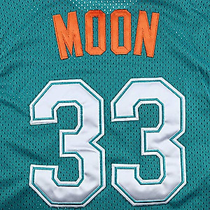 Yeee JPEglN Moon 33 Flint Tropics Basketball Men Jersey S-XXXL Green (Green, S)