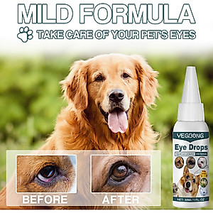 XIROM UN Dog and Cat Eye Wash | Eye Drops for Dogs and Cats to Flush and Soothe Eye Irritations, Dog Tear Stain Cleaner, Reduces Nuisance, Swelling & Dryness (30mL (1)