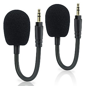 LEFXMOPHY HS45 Mic Replacement for Corsair HS35 H45 Game Headset, 2-pack 3.5mm Detachable Boom Microphone