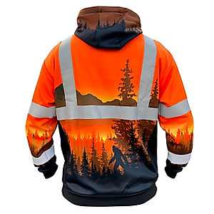 SafetyShirtz SS360 Wildland Hoodie - Orange - ANSI Class 3 - PNW Sasquatch XL