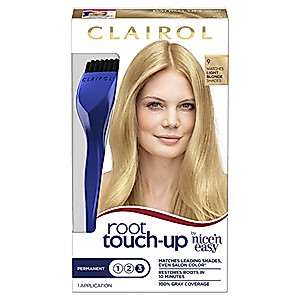 Clairol Root Touch-Up by Nice'n Easy Permanent Hair Dye, 9 Light Blonde Hair Color, 1 Count