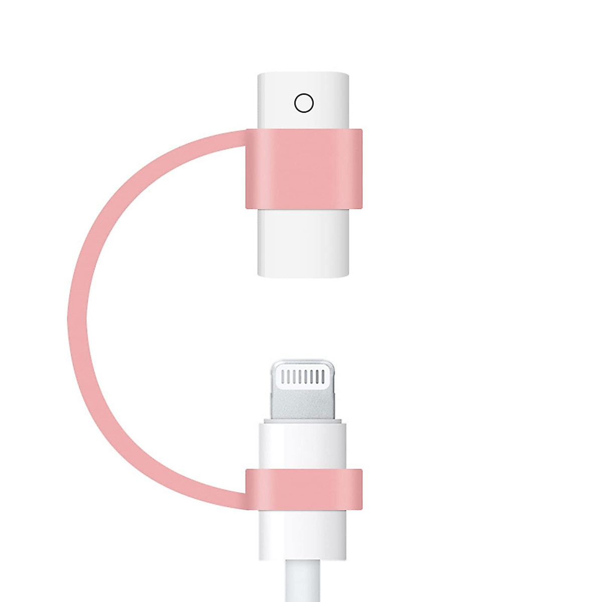 siduater [4-Pack] Silicone Protective Accessories for Apple Pencil 1st Generation, Includes 1 Apple Pencil Cap Replacements, Apple Pencil Cap Holder, Apple Pencil Tip Cover, Adapter Tether, Pink