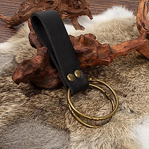 Renaissance Belt Pouch Coin Purse Alight Potion Bottle Skirt Hike Set Medieval Festival Costume Accessories for Halloween (Black)