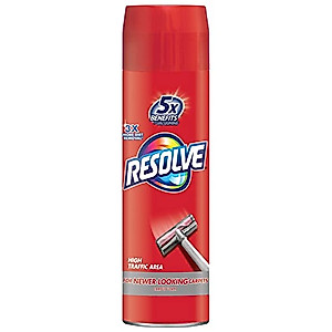 Resolve High Traffic Carpet Foam, 22 oz Can, Cleans Freshens Softens & Removes Stains (Pack of 2)