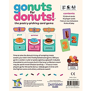 Gamewright - Go Nuts for Donuts - The Pastry-Picking Card Game, 96 months to 156 months