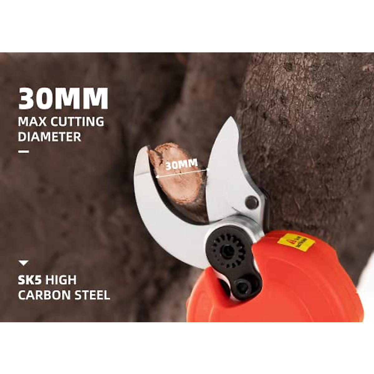 Cordless Pruning Shears, Electric Pruner with 2 Pack 21V Lithium Battery, SK5 Blades, 1.2 Inch Cutting Diameter (21V pruner)