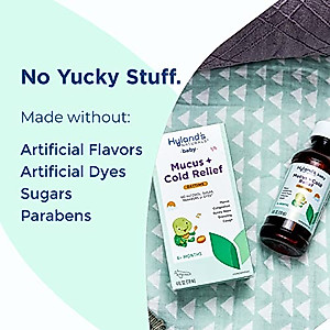 Infant And Baby Cold Medicine, Hyland's Naturals Baby Mucus + Cold Relief, Day & Night Value Pack, Decongestant And Cough Relief, 8 Fl Oz