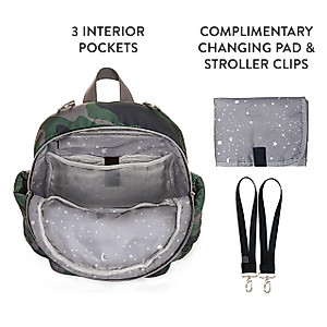 TWELVElittle Little Companion Diaper Bag Backpack 2.0 *NEW* with Changing Pad and Stroller Clips, Camo Print