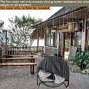 Tenot Outdoor Fan Cover Dust-proof, Heavy Duty Outdoor Fan Covers Waterproof Uv-resistant, Electric Fan Cover for 20 Inch Industrial Floor Fan
