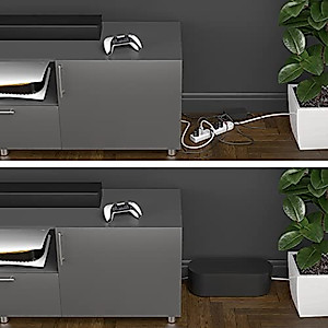 HAVEN FIRST Cable Management Box, 12.75 x 5 x 4.5in, Desk Cord Organizer, Power Strip Cover - Small, Black