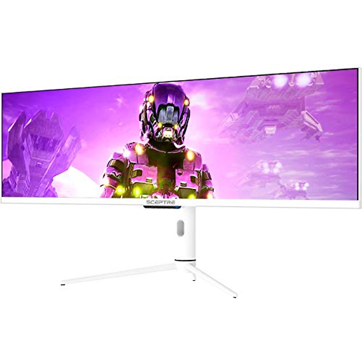 Sceptre IPS 43.8 inch UltraWide 32:9 LED Monitor 3840x1080 up to 120Hz DisplayPort HDMI USB Type-C HDR600 AMD FreeSync Premium Build-in Speakers and remote, Nebula White (E448B-FSN168)