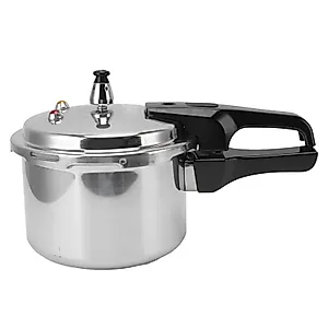 Aluminium Alloy Pressure Cooker, 3L Stainless Steel Pressure Cooker for Home, Easy to , 18cm Bottom Induction Compatible Pressure Canner for Indian Cooking, Soups, and Rice Recipes