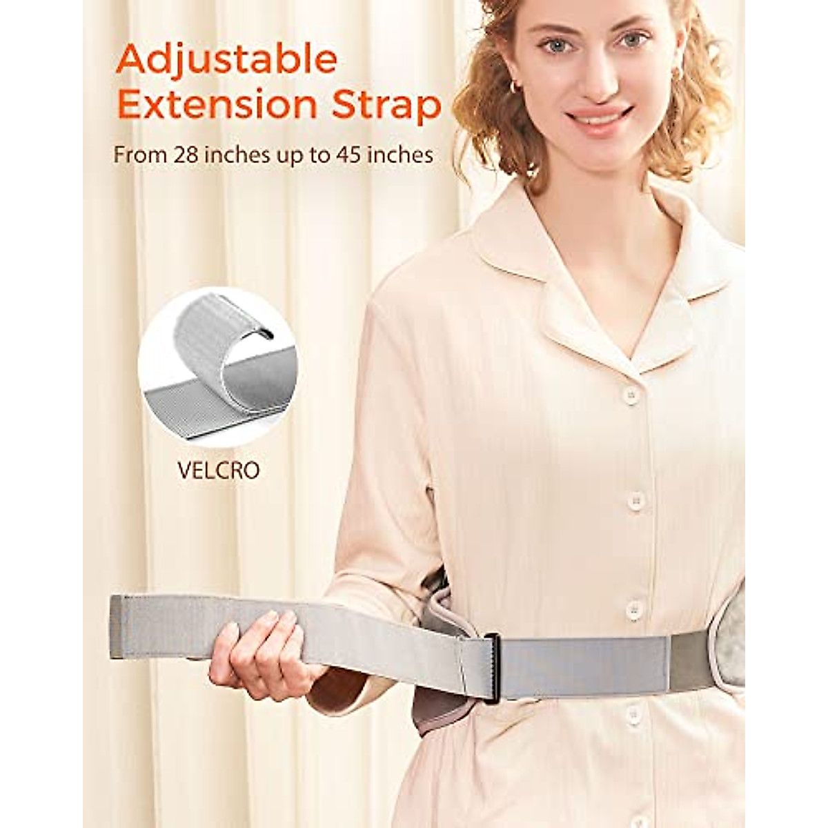 Cordless Heating Pad, ALLJOY【Rechargeable】 Portable Heating Pad for Cramps，Back, Shoulder and Leg Pain Relief, 24.4"x 9"