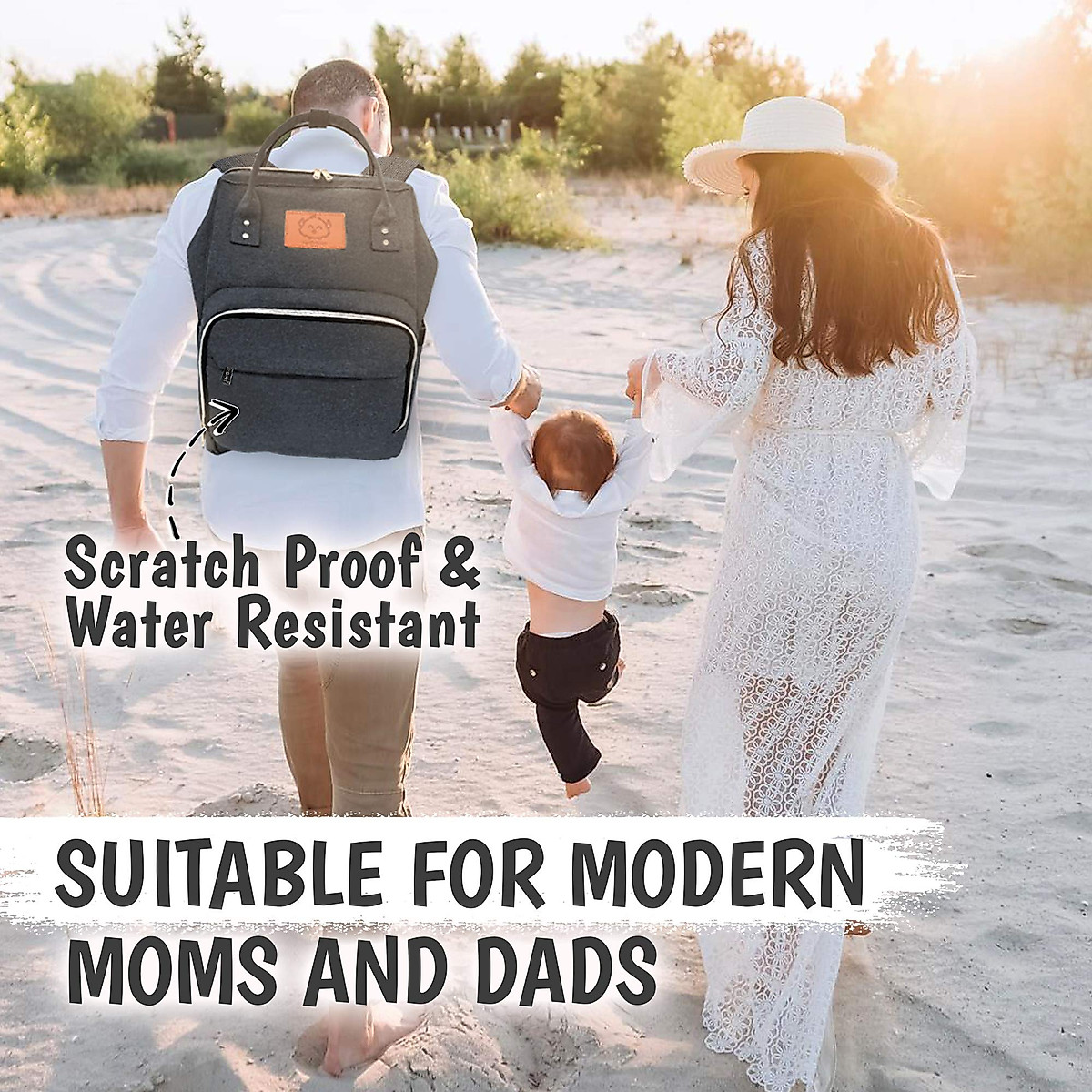 KeaBabies Car Seat Cover for Babies and Diaper Bag Backpack - Baby Car Seat Canopy for Spring, Autumn, Winter - Waterproof Multi Function Baby Travel Bags - Universal Stretch Fit Car Seat Covers