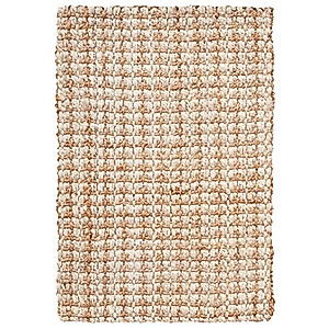 Safavieh Natural Fiber Collection 2' x 3' Ivory/Natural NF186A Handmade Contemporary Rustic Farmhouse Premium Jute Entryway Living Room Foyer Bedroom Kitchen Accent Rug