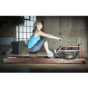 WaterRower Walnut Rowing Machine with S4 Monitor | USA MADE | Original Handcrafted Erg Machine for Home Use & Gym | Best Warranty